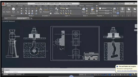 Machine Drawing through AutoCAD – An interactive approach